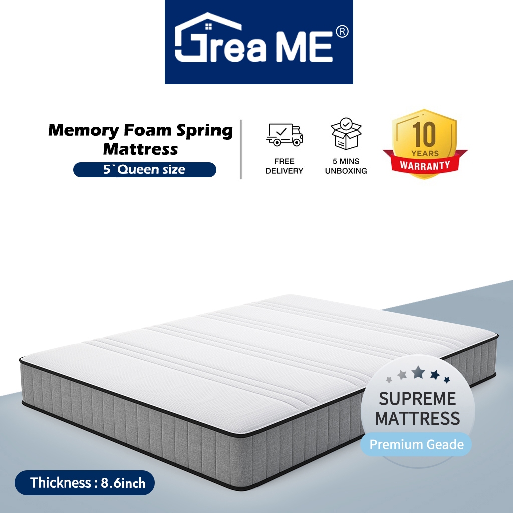 DreaMe foam mattress Comfort Deluxe matress bed 8.6 inch（Single/Double ...