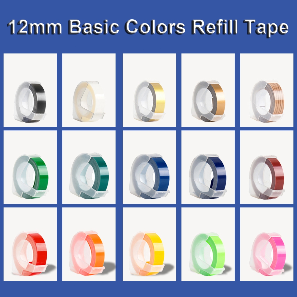 1 Roll Basic Colors Refill Tapes for Motex Embossing Label Maker MOTEX ...