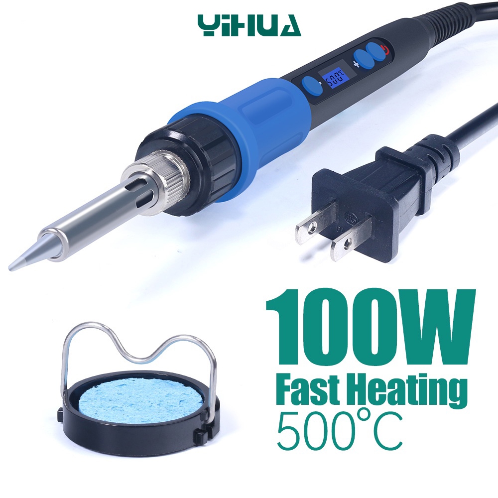 YIHUA 928D-I 100W Digital Electric Soldering Iron Kit Set Temperature Adjustable Welding Tool ...