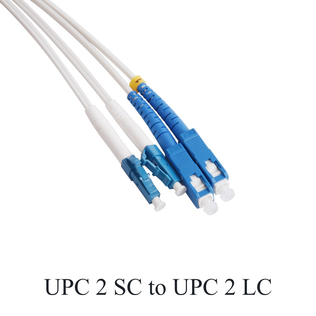 Fiber Optic Wire UPC 2 SC to UPC 2 LC Optical Single-mode 2-core Indoor ...