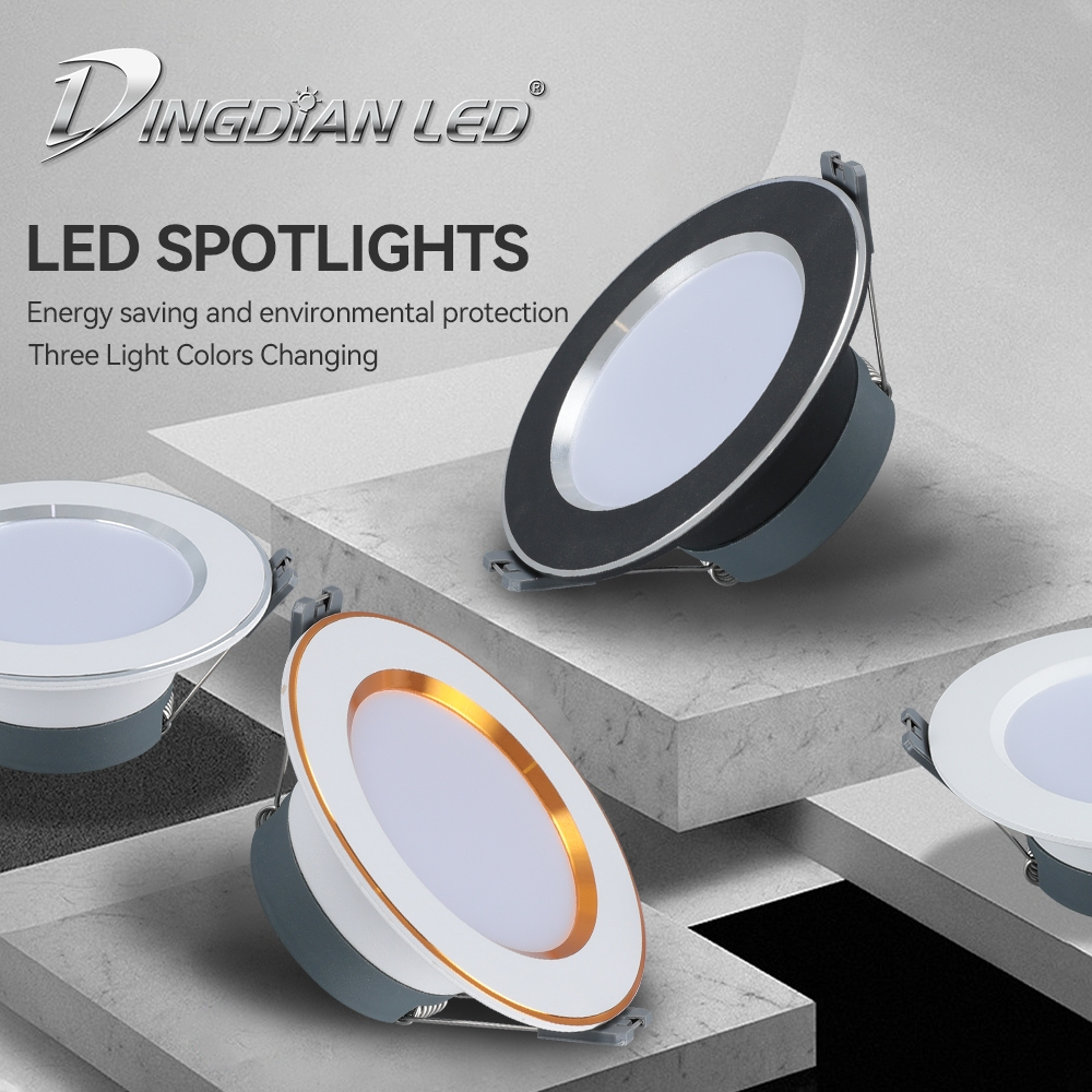 DingDian LED Pin Light AC 180-265V 3-Color 7W Ceiling Downlight ...