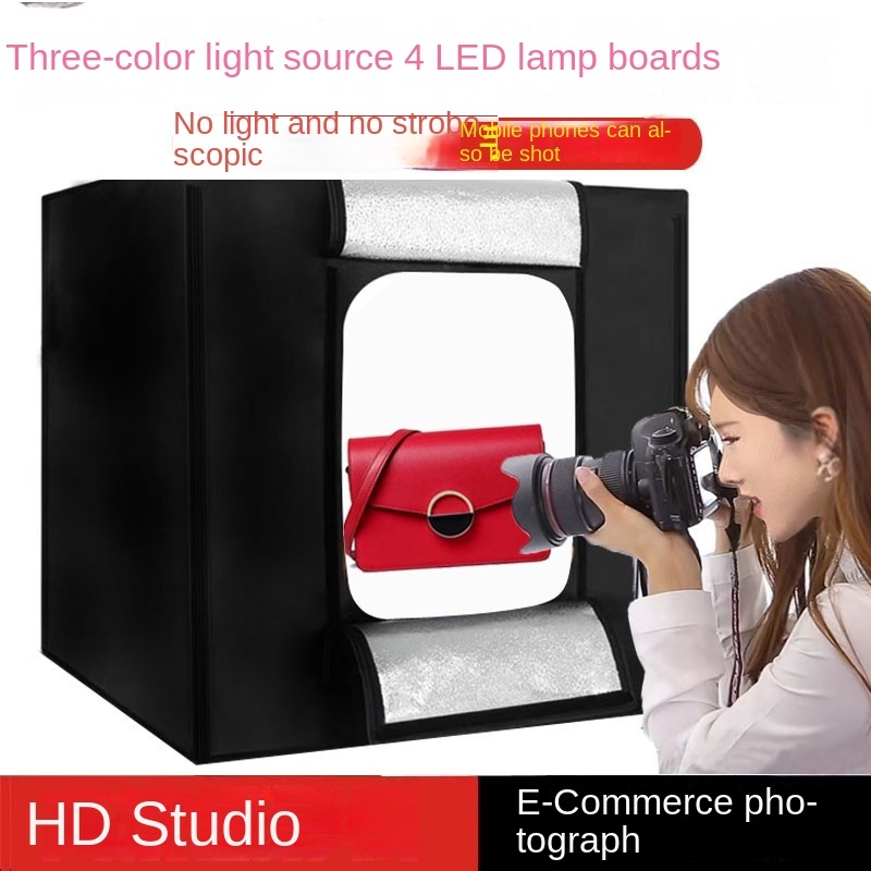 Folding portable remote control photo studio light box for photography ...