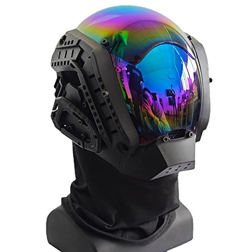 Cool Cyberpunk Mask Costume, Halloween Adjustable Daft Punk Helmet ...