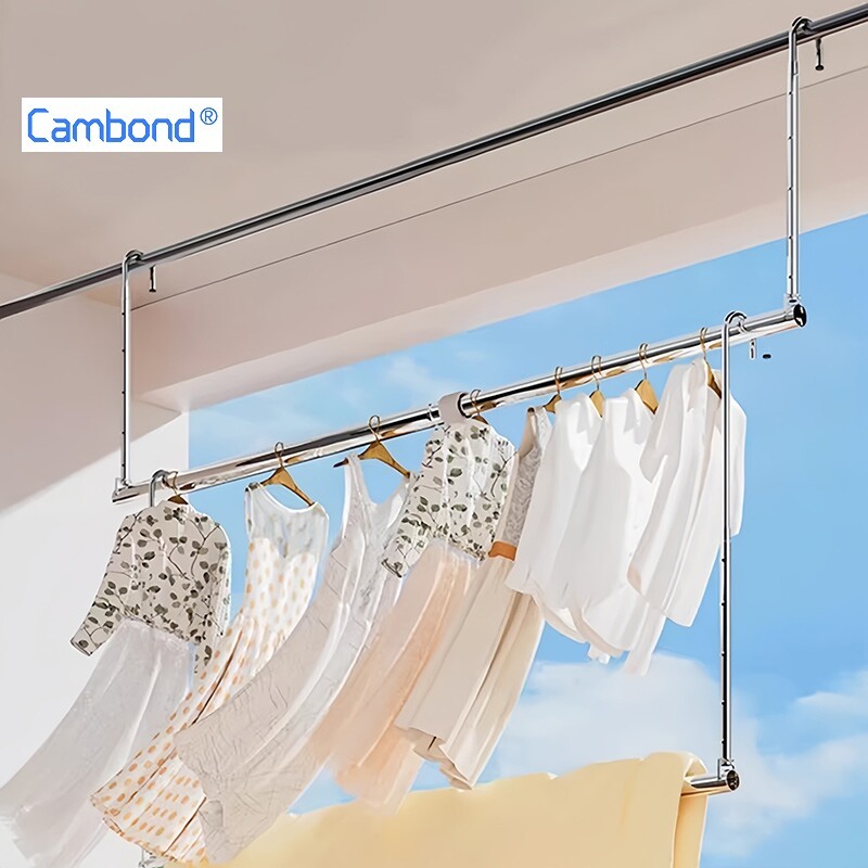 Cambond Adjustable Clothes Rail Multi-Functional Drying Pole for Every ...