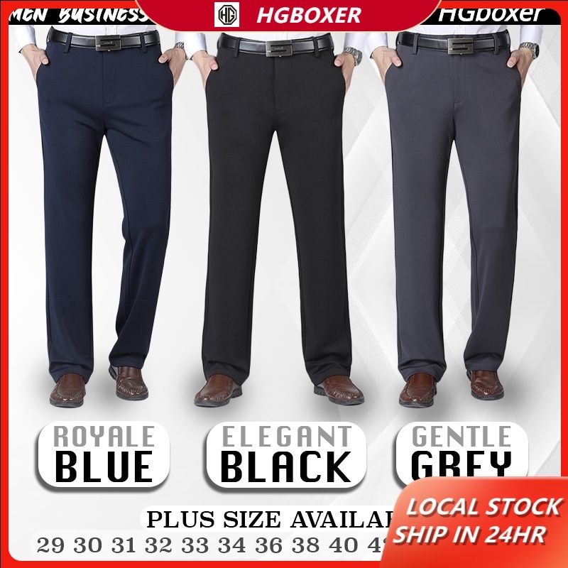 [Local Delivery] CEO Men's Formal Business Black Slacks Pants Man ...
