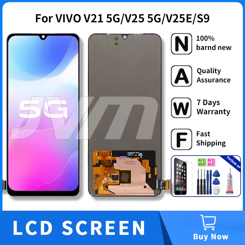 For Vivo V21 5G V2050 V25E V25 5G S9E LCD Touch Screen Replacement ...
