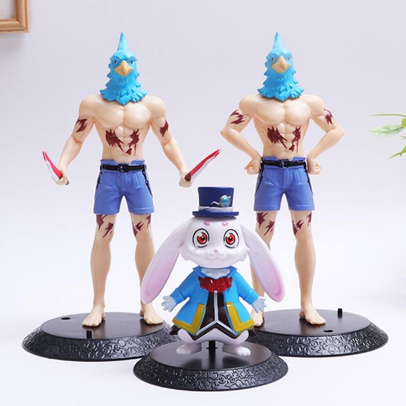 3Pcs/Set Shangri-La Frontier Anime Figure Sanlak Sun Rabbit PVC Action ...