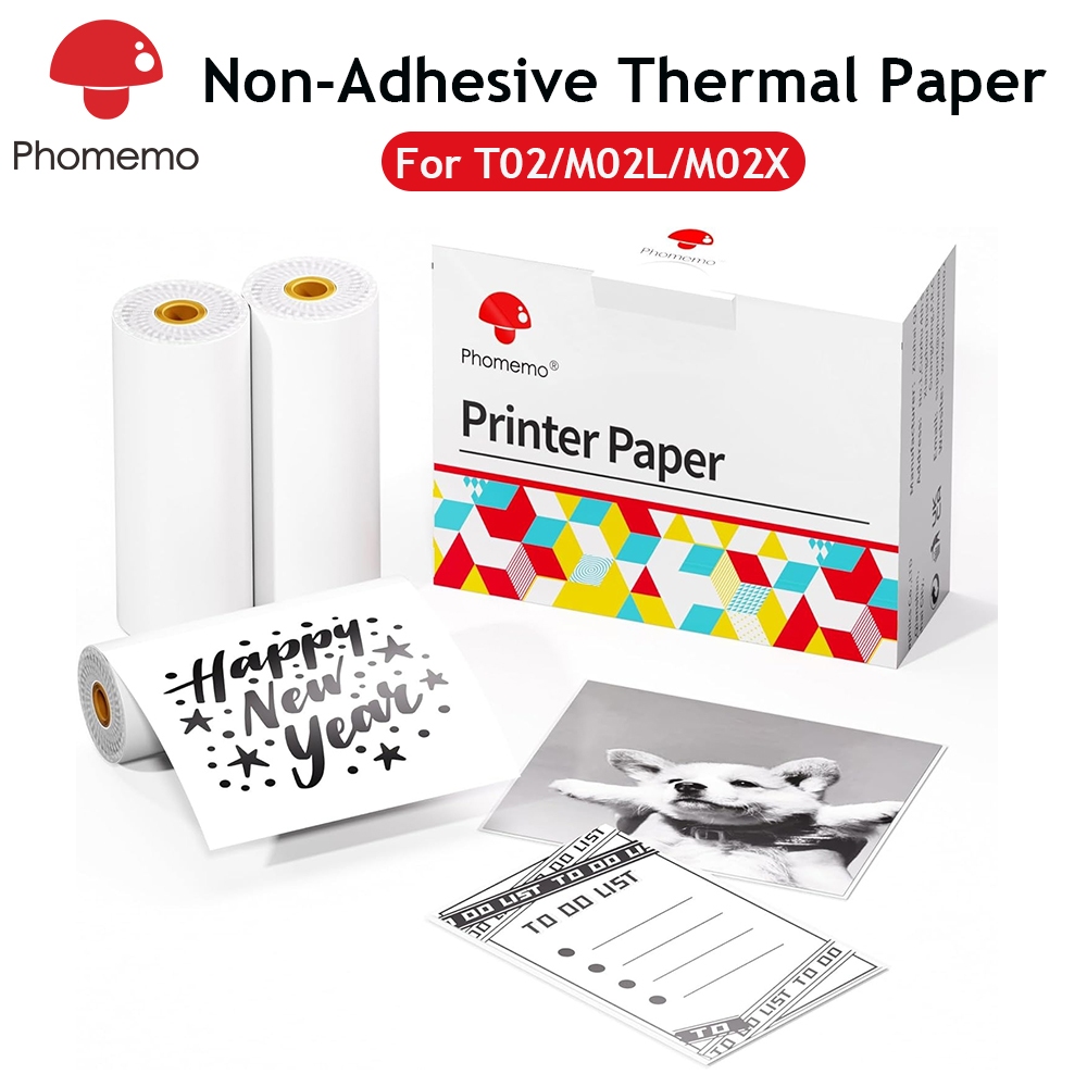 50mm Continuous Thermal Paper(Non-Adhesive), For Phomemo T02/M02S/M03AS ...