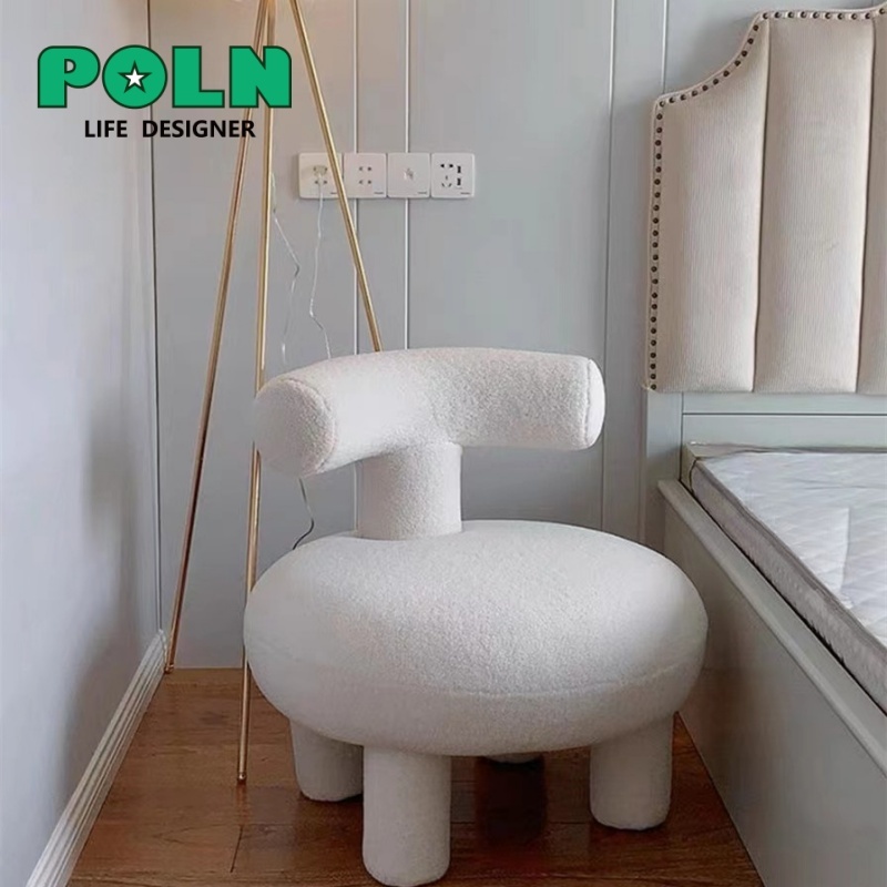 POLN Lamb lush cream wind sofa bedroom simple creative light luxury ...