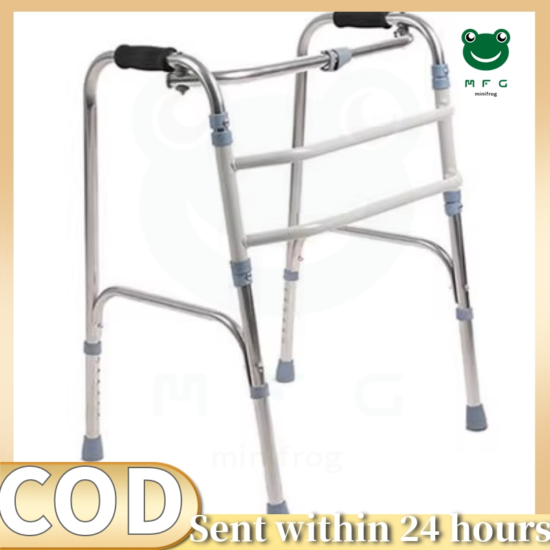 【PH STOCK】【COD】Elderly Stainless Steel Folding Torque Walker Crutches ...