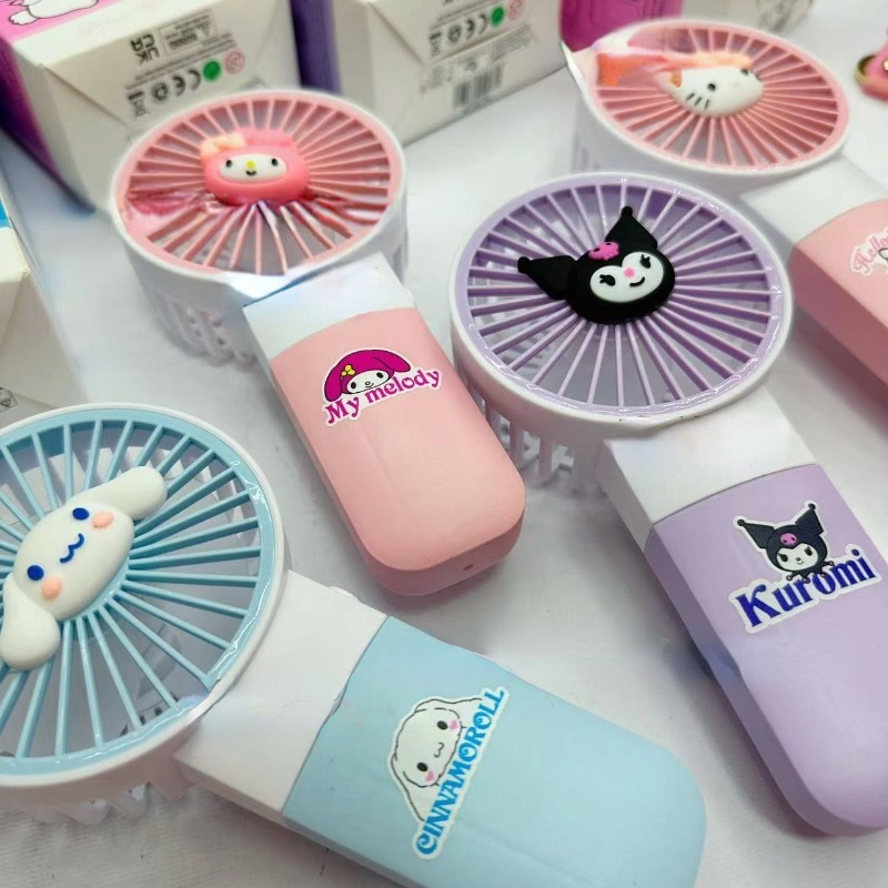 Cute Sanrio Anime My Melody Kuromi Cinnamoroll Electric Fan Cute ...