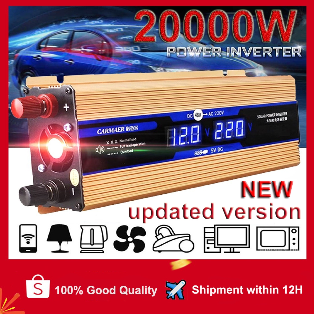️Good Quality ️】20000W Original power inverter 12V to 220V Solar ...