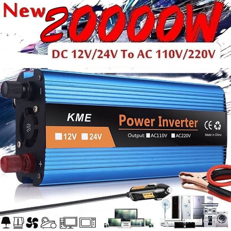 ️Good quality ️20000W Original 12V to 220V Power inverter With LED ...