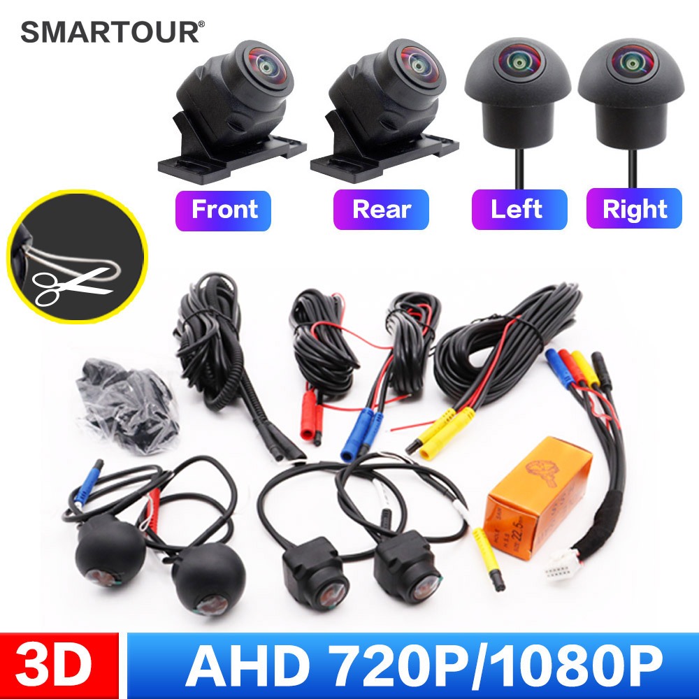 Smartour AHD 1080P/720P 3D 360 Degree View Car Camera Rear Front Left ...