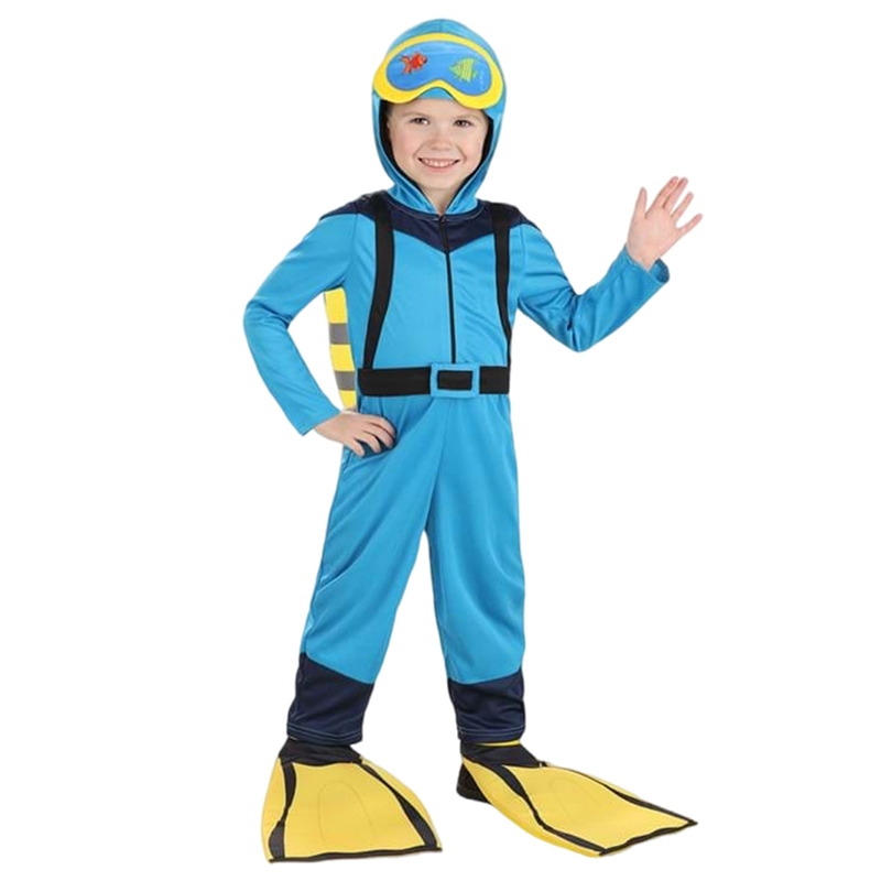 lifeguard Scuba Diver Cosplay Costume For Kids Boy Gilr Occupation work ...