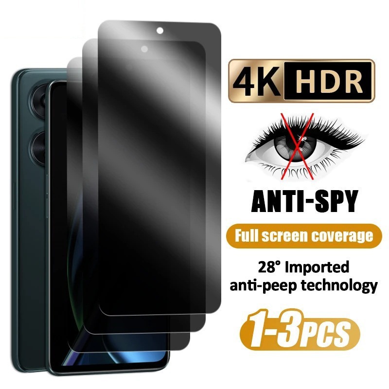 1-3Pcs Anti-Spy Privacy Tempered Glass For Redmi Note 14 14C A4 A3 13 ...