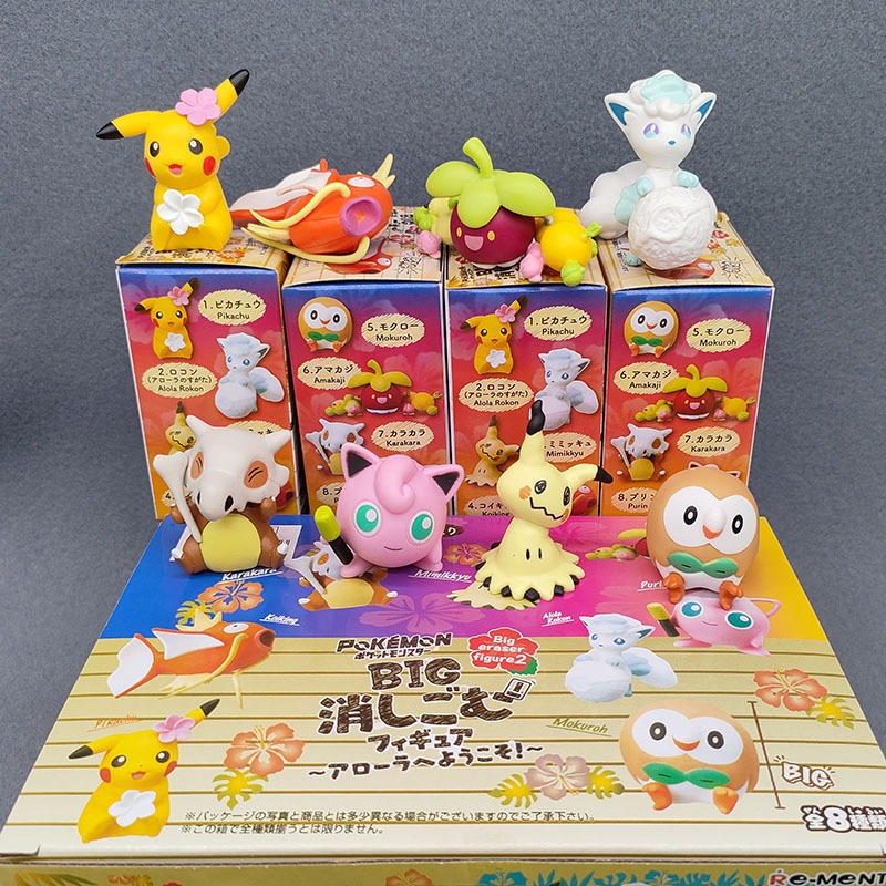 8Pcs/Set 7-9cm Pokemon Anime Figure Pikachu Mimikyu Jigglypuff Magikarp ...