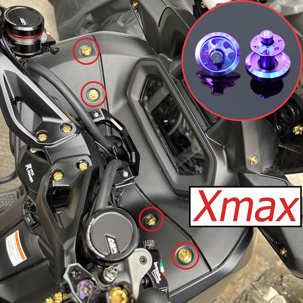 FLAWLESSTI Gr5 Titanium Dashboard Rivet Yamaha Xmax 300 Tmax 560 530 ...