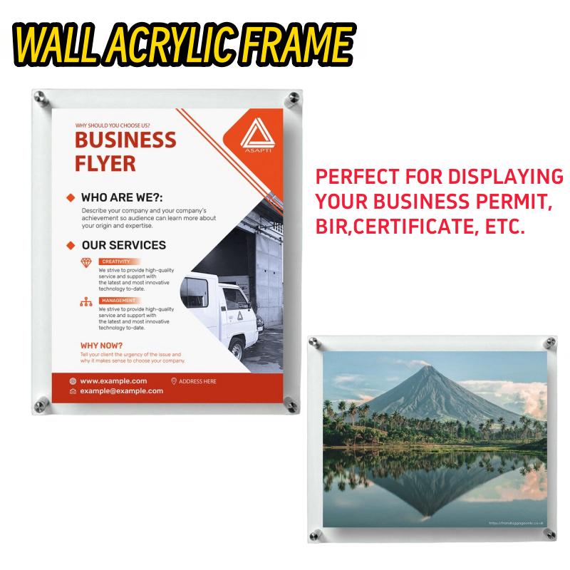 WALL ACRYLIC FRAME A4 SIZE Acrylic Display Stand Acrylic Photo Frame ...