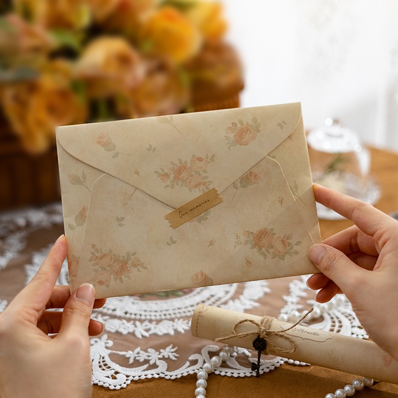 13pcs/set Vintage Floral Envelopes Romantic Letter Writing Paper with ...