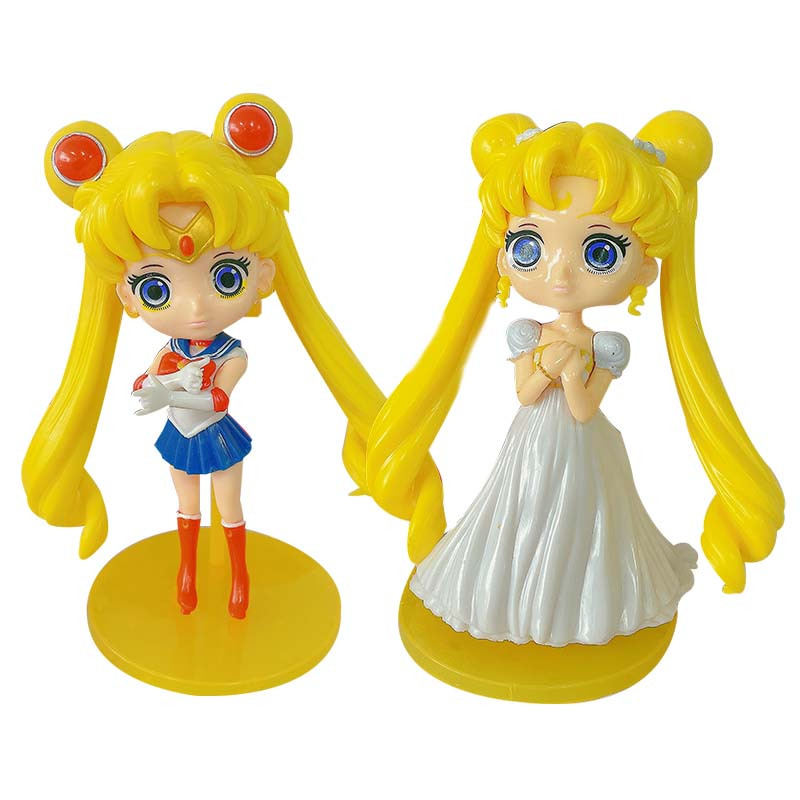 13cm Sailor Moon Anime Figure Tsukino Usagi/Chibiusa/Kino Makoto Action ...