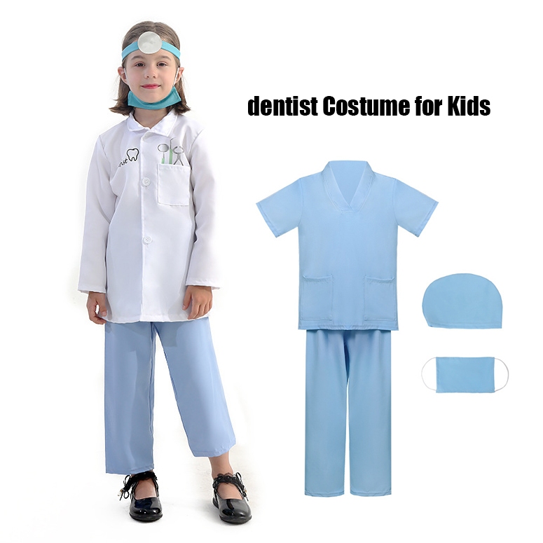 dentist Career Costume for Kids Girl/Boy Halloween Cosplay Children ...