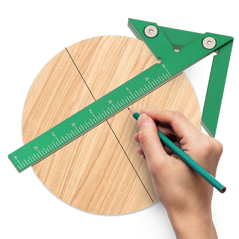 Inch Triangle Ruler Scriber Gauge Center Scribe Measuring Tool Center ...