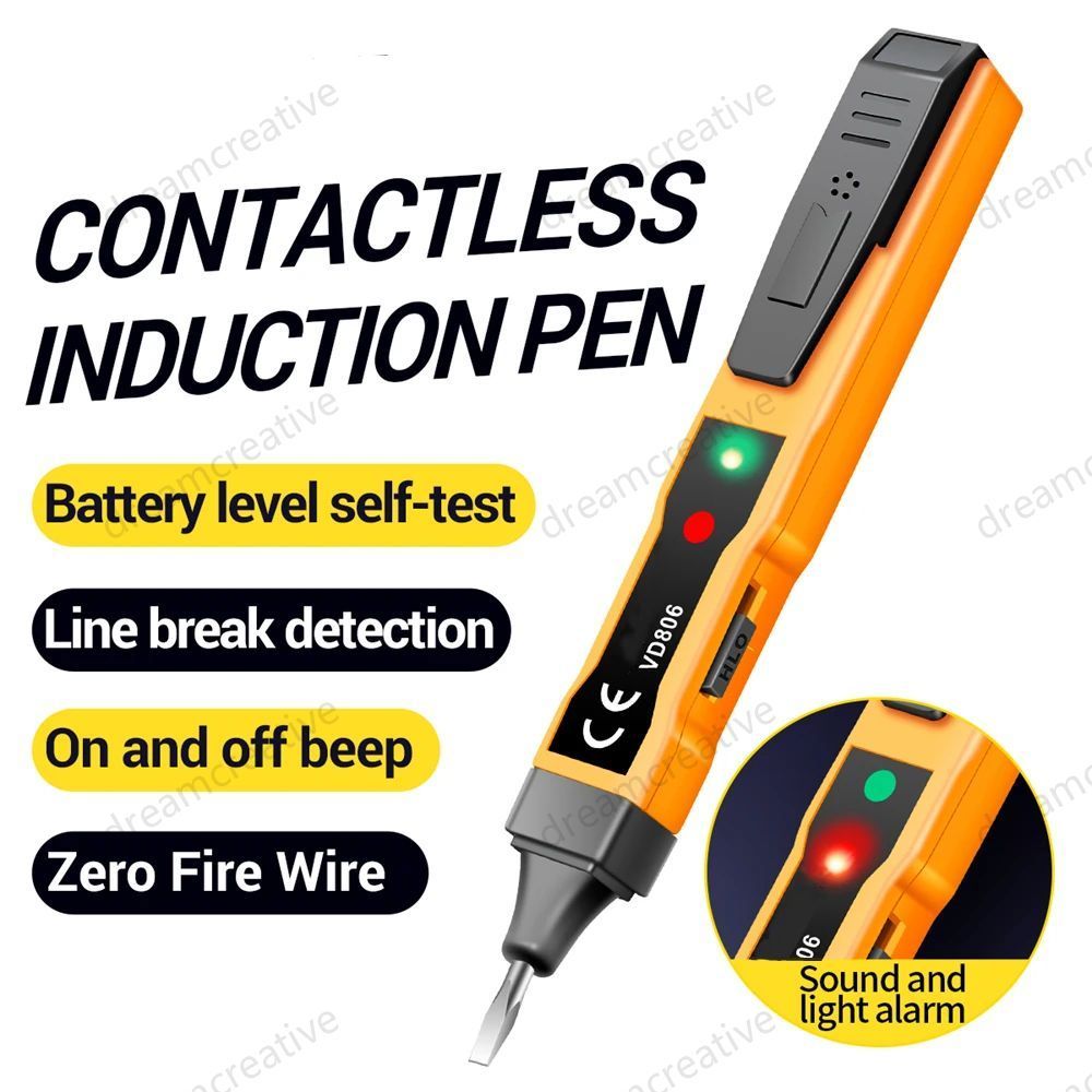Continuity Voltage Detector Pen Non-contact Inductive AC/DC Voltage ...