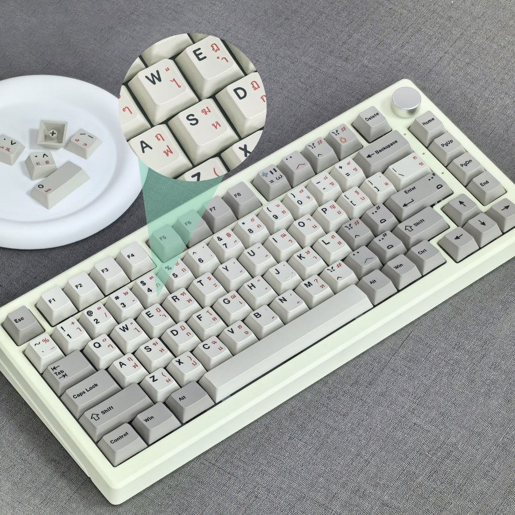 140+ Keys Angry Face Keycaps English/Thai/Korean/Russian/Japanese/Irish ...