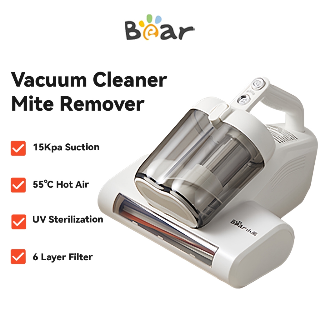 Bear Handheld Vacuum Cleaner with UV Dust Mite Remover for Bed Sofa ...