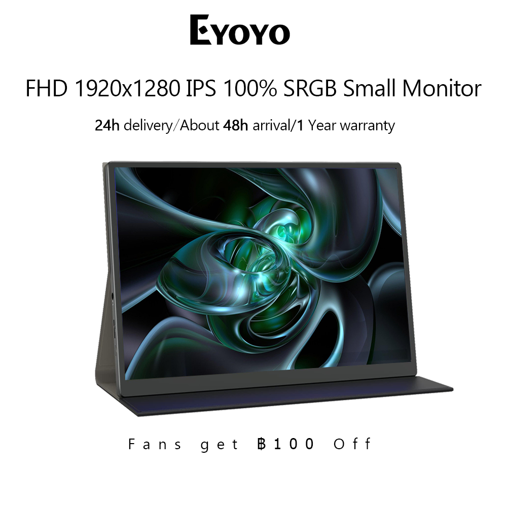 Eyoyo Portable Monitor Small Monitor 10.5” USB C Monitor FHD 1920x1280 ...
