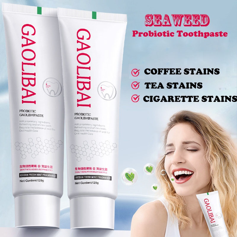 GAOLIBAI Seaweed Active Peptide Double Whitening Probiotic Toothpaste ... GAOLIBAI Seaweed Active Peptide Double Whitening Probiotic Toothpaste ...