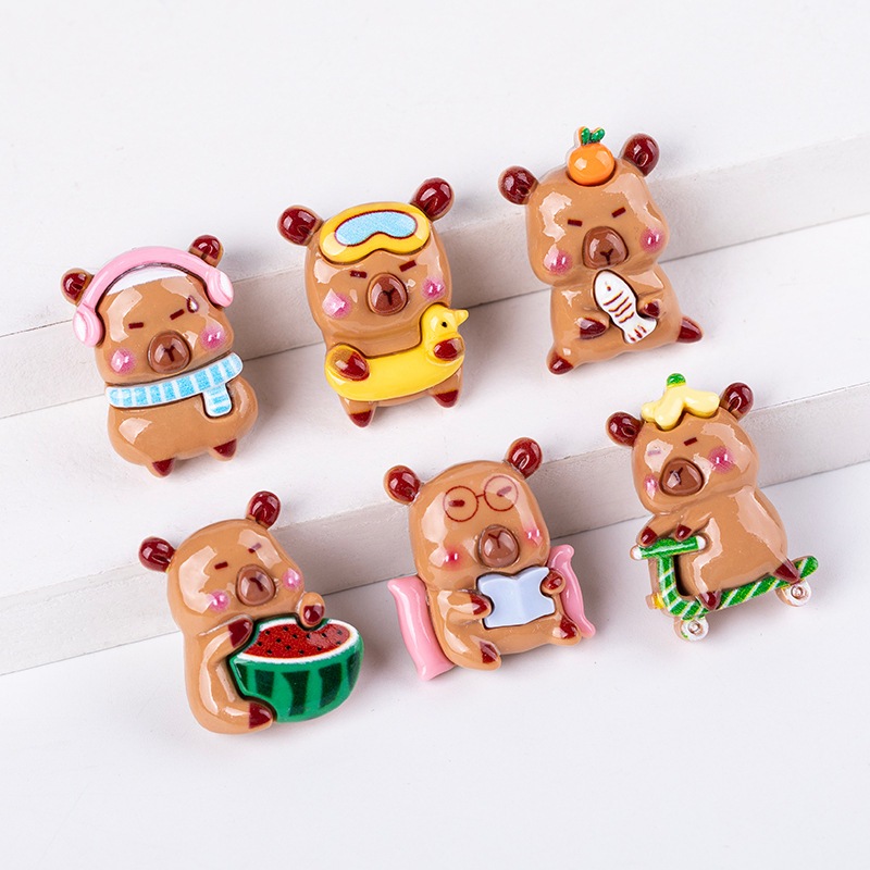 Cute Animal Sticker 3D Cartoon Charms Mobile Phone Stickers DIY Cup ...