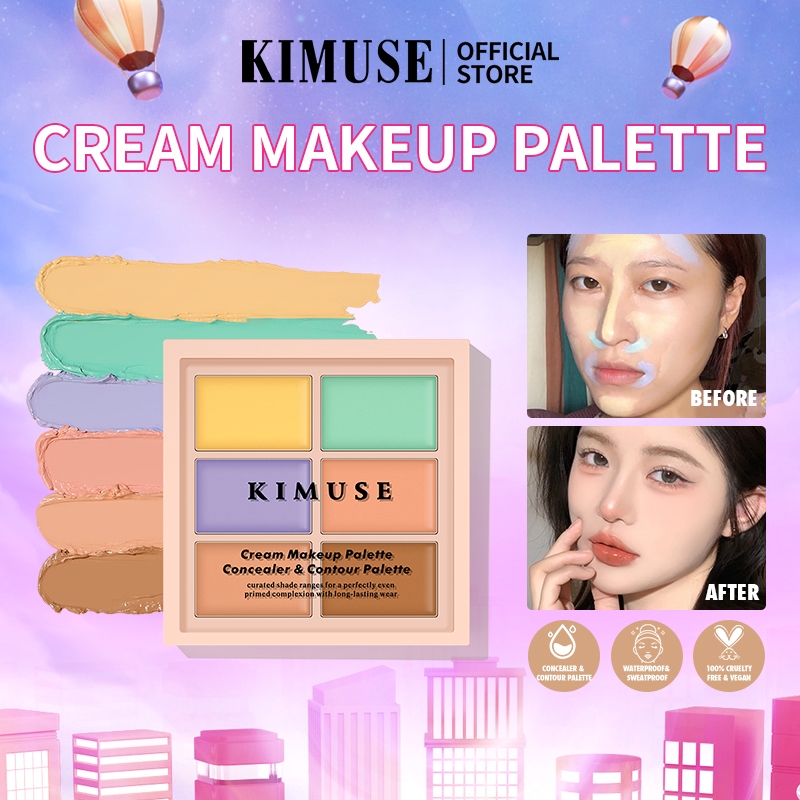 KIMUSE Cream Concealer & Contour Palette Multi-function Makeup ...