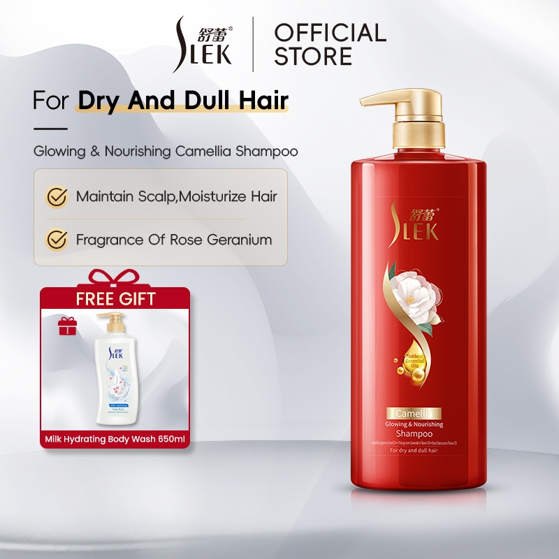 SLEK舒蕾 Hair Shampoo, Moisturising Shampoo, Glowing&Nourishing Camellia Shampoo100ml/500ml ...