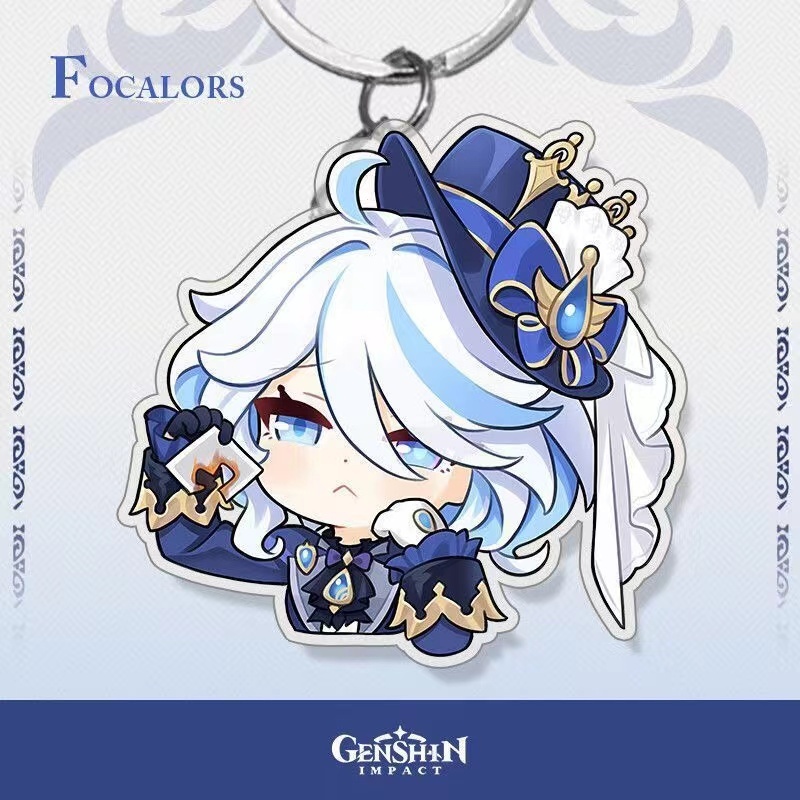 Genshin Impact Focalors Furina Acrylic Pendant Figure Keychain Keyring ...