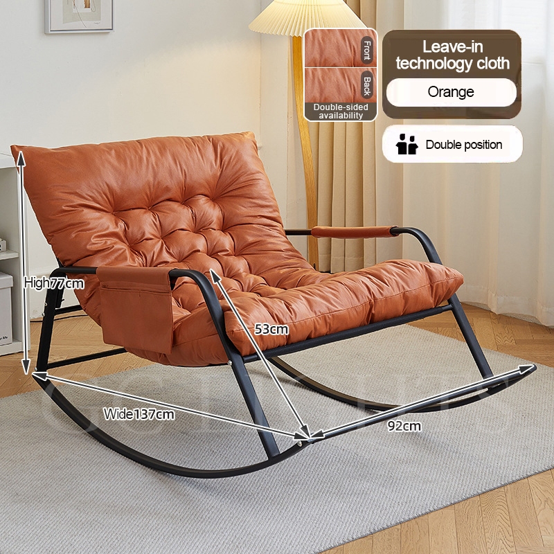 Rocking chair Nordic style recliner sofa rocking chair nap balcony lazy ...