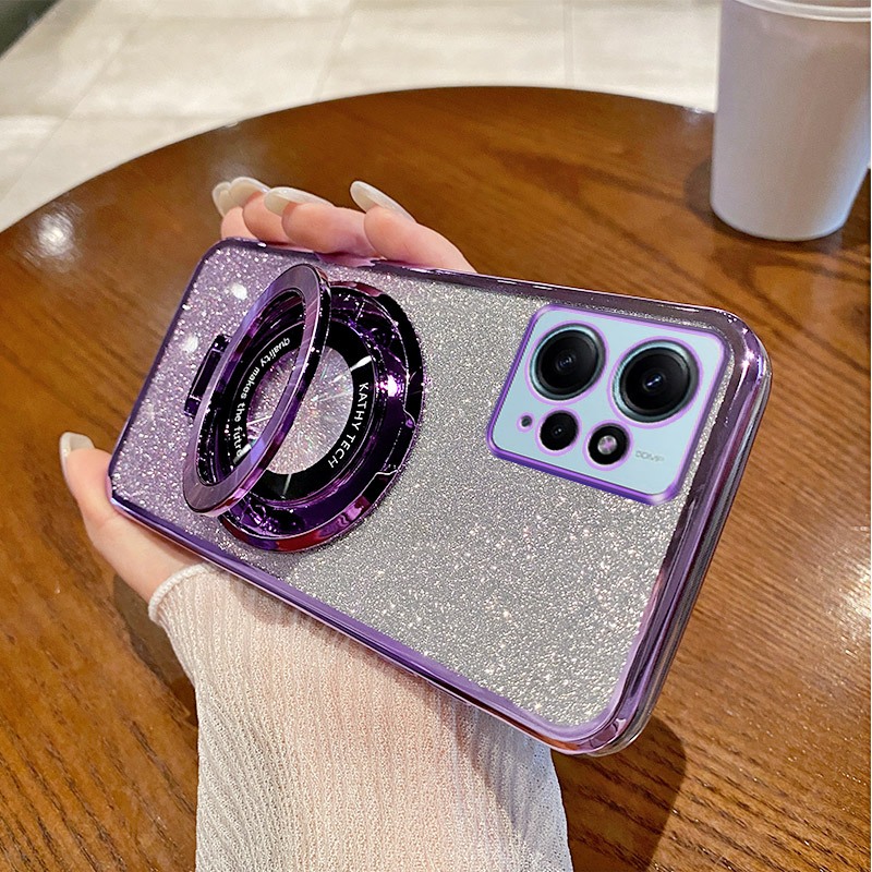 Redmi Note 12 case Sparkling Powder Electroplated Phone Case with ...