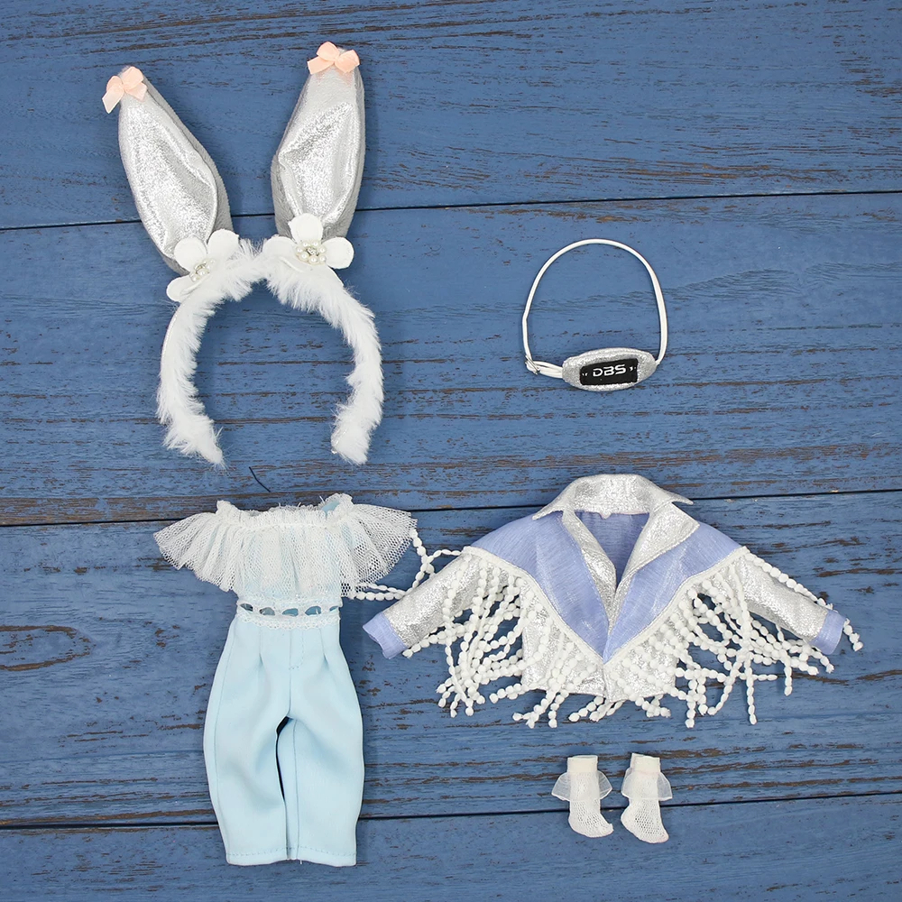 D DBS Blythe Clothes Rabbit Colorful Long-Sleeved Clothes ob24 Baby ...