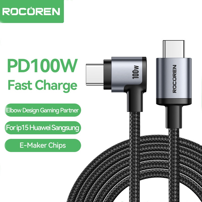 Rocoren Armored Elbow PD100W Type-C To Type-C Gaming Partner Fast ...