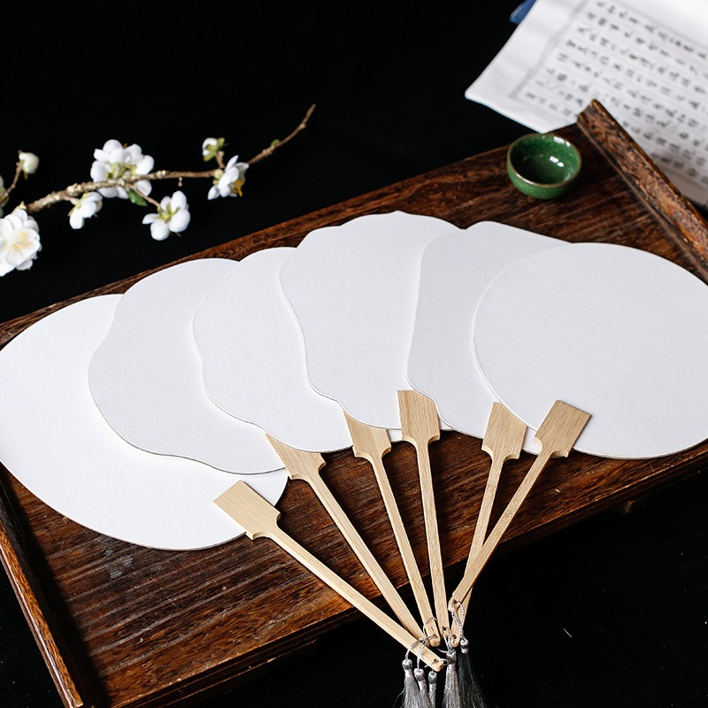 Blank Group Fan Children Group Fan diy Fan Rice Paper Group Fan ...