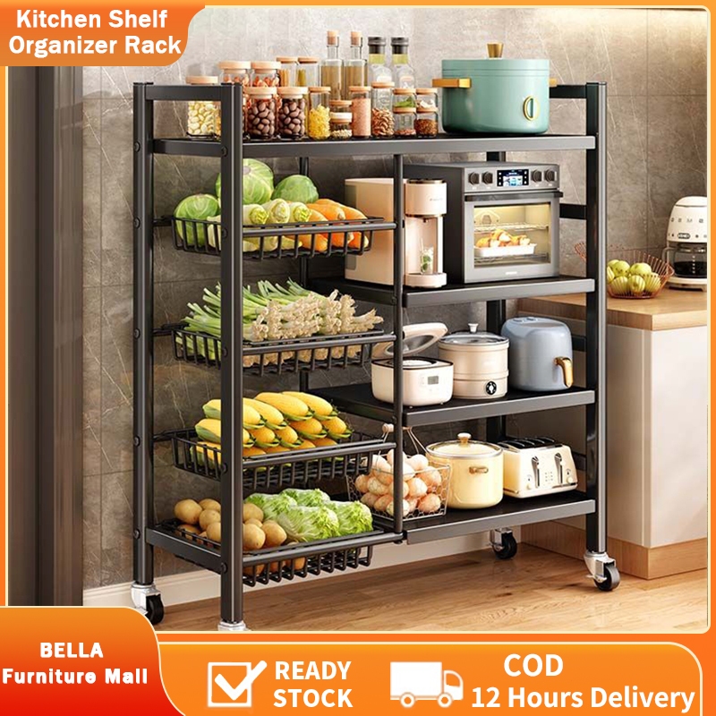 Kitchen Cabinet Kitchen Rack Kitchen Shelf Organizer Hanging Trolley ...