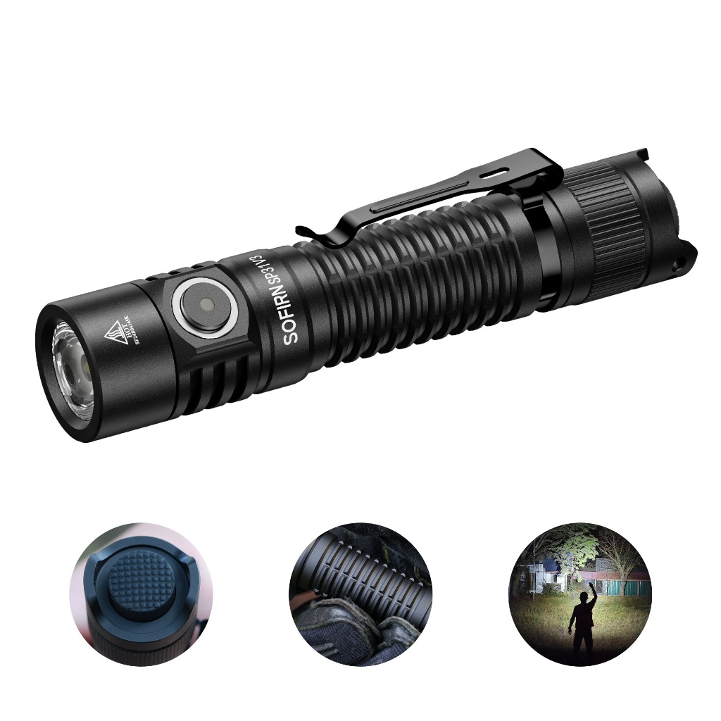 SOFIRN SP31 V3.0 Upgraded Outdoor Tactical Flashlight Super Bright 2000 ...