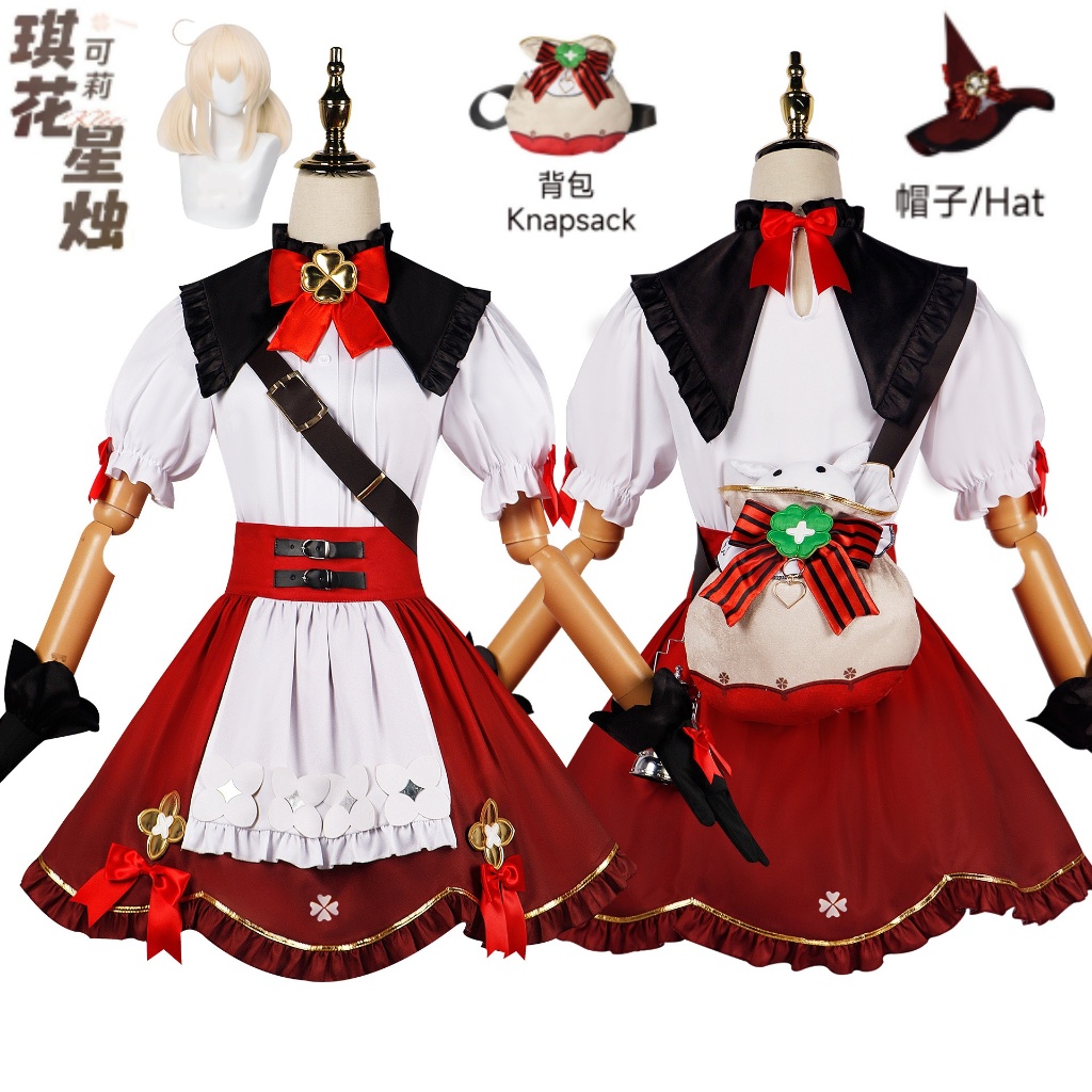 Klee Cosplay Genshin Impact Costume New Kids adult Outfits Dress Hat ...