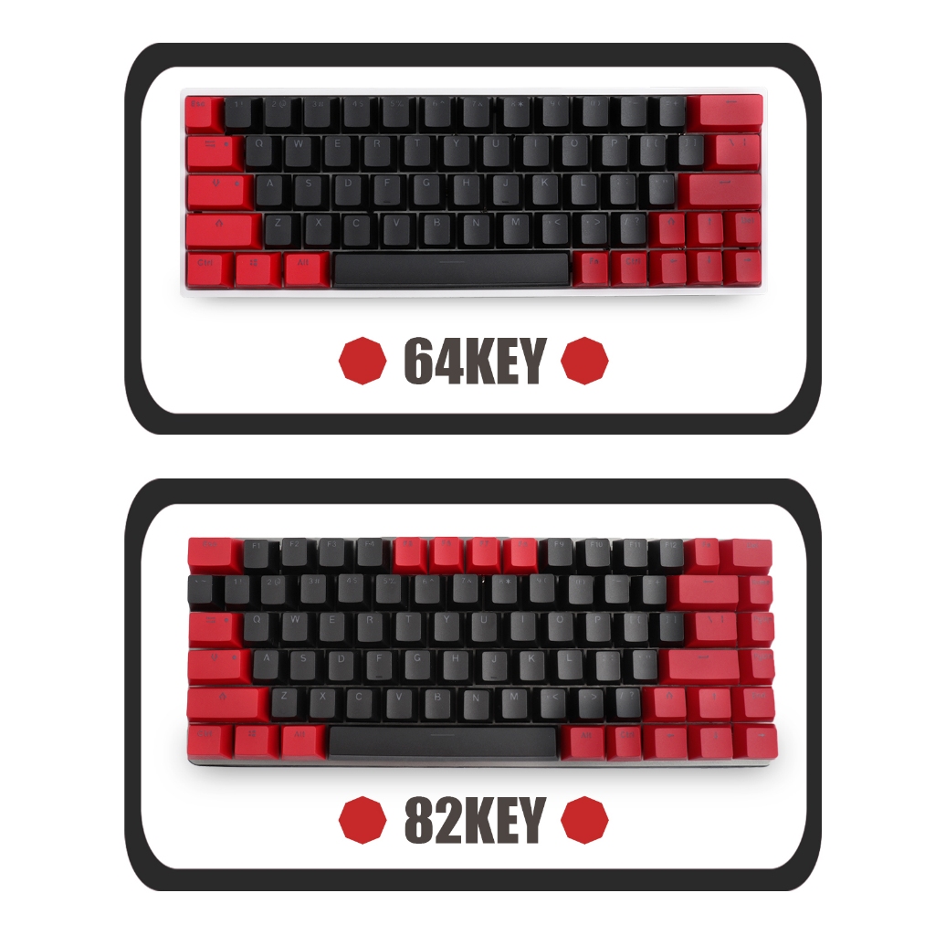 RK 64 68 Keys PBT material, OEM height mechanical keyboard keycap ...