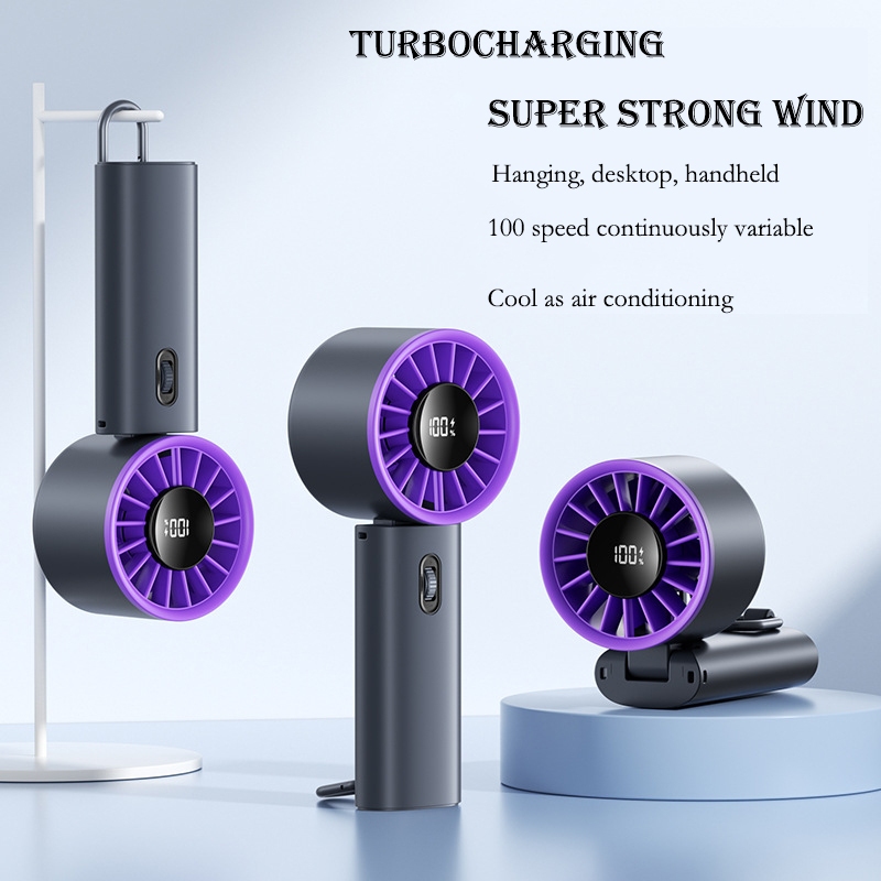 NEW Mini Fan Portable Electric Fan Rechargable Fan Foldable Desktop ...