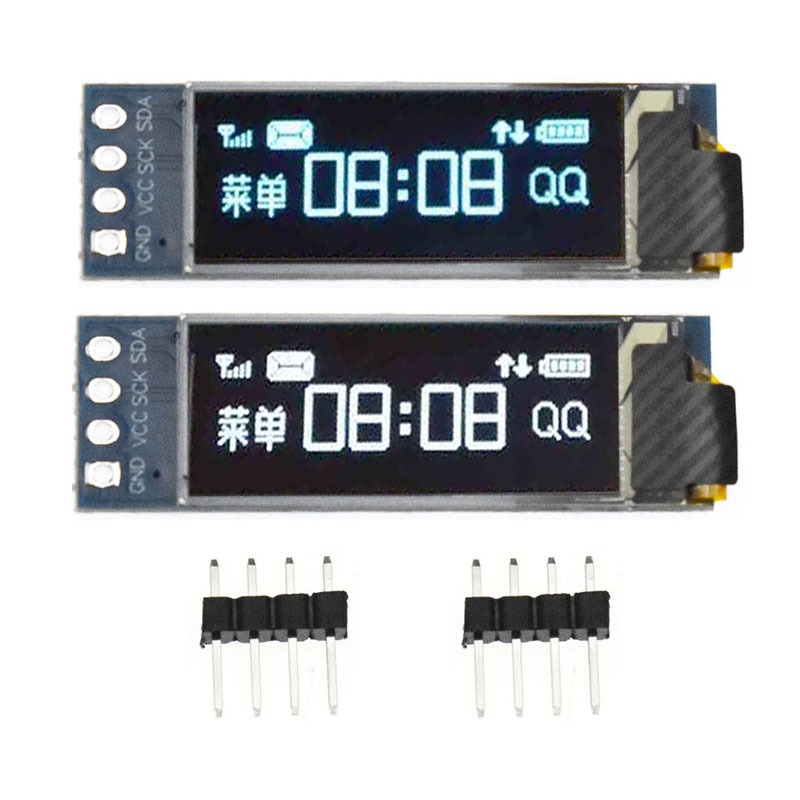 0.91" inch 128x32 I2C IIC OLED LCD LED White / Blue Graphic Display Module for Arduino ...