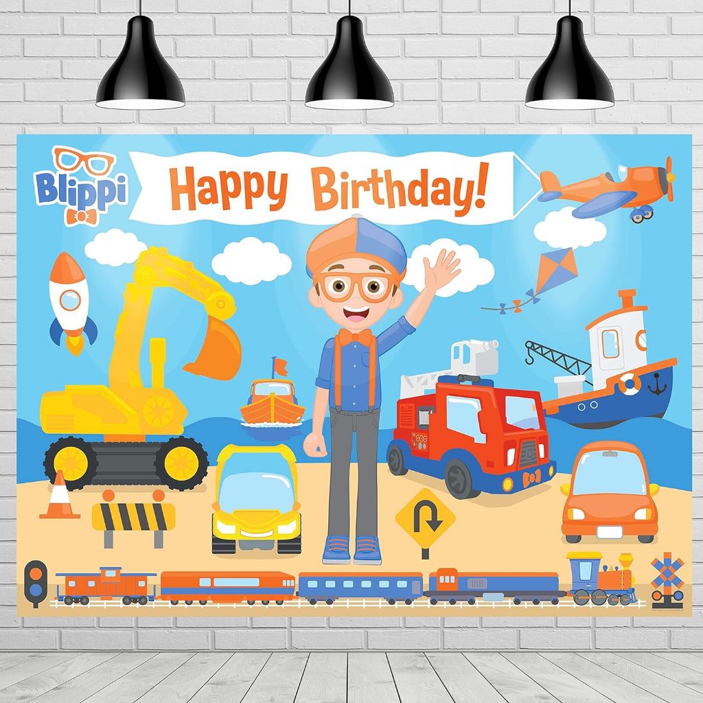 5x3ft Happy Birthday Photography Backdrop Traffic Engineering Theme ...