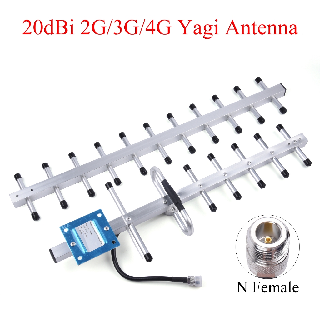 20dBi 2G/3G/4G Yagi Antenna 824-2700MHz N Female External Outdoor ...