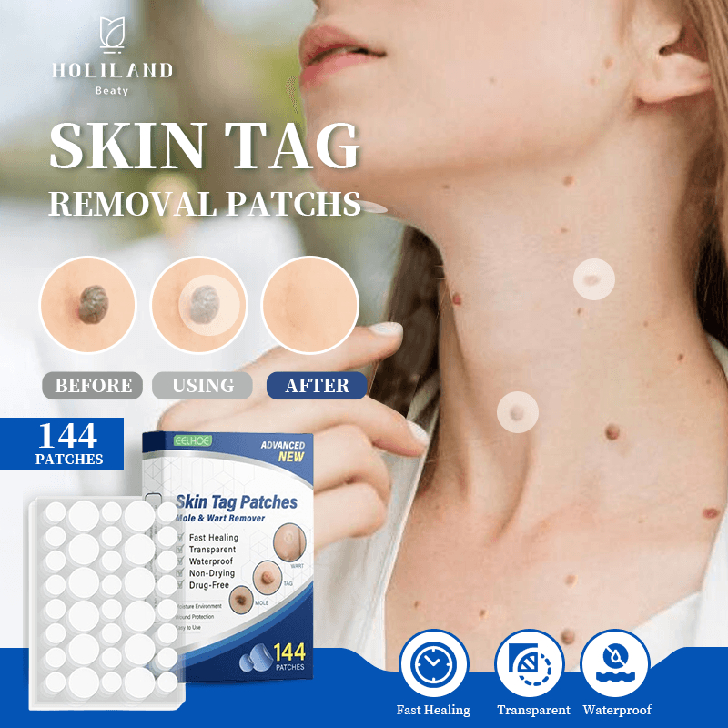144PCS/Box Warts Remover Patch Safe Painless Skin Tags Patches Pimple ...